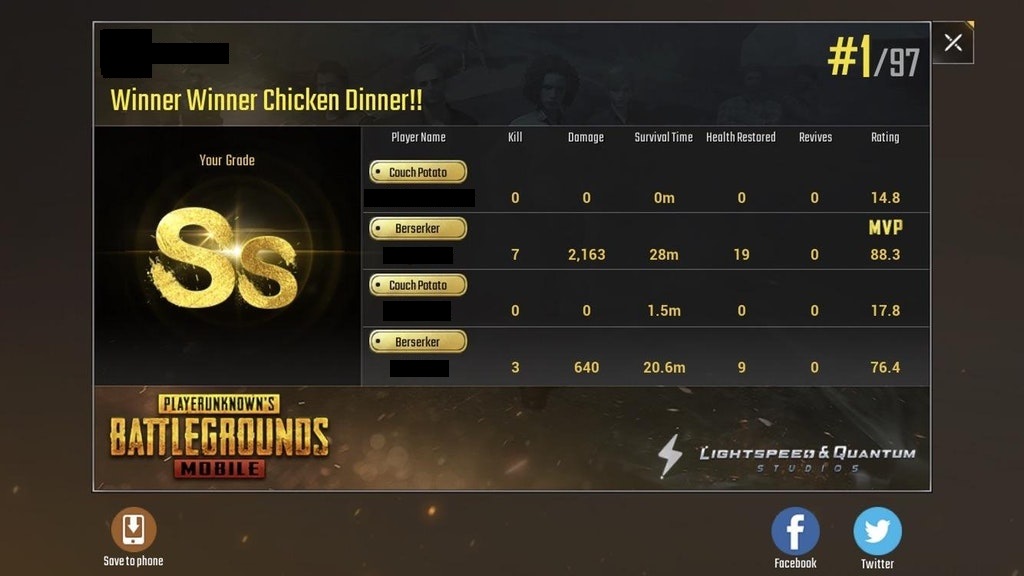 PUBG Mobile end game stats is putting the PC / Xbox version to shame