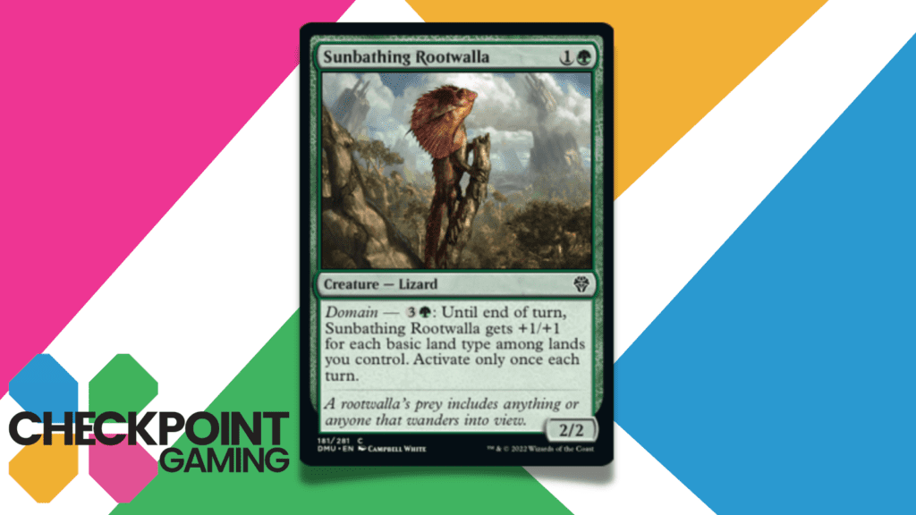 We reveal the new MTG Dominaria United card, Sunbathing Rootwalla ...