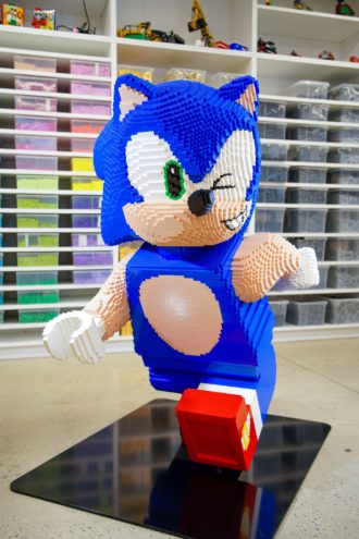 Check out Brickman's life-sized Sonic Superstars LEGO brick model at ...